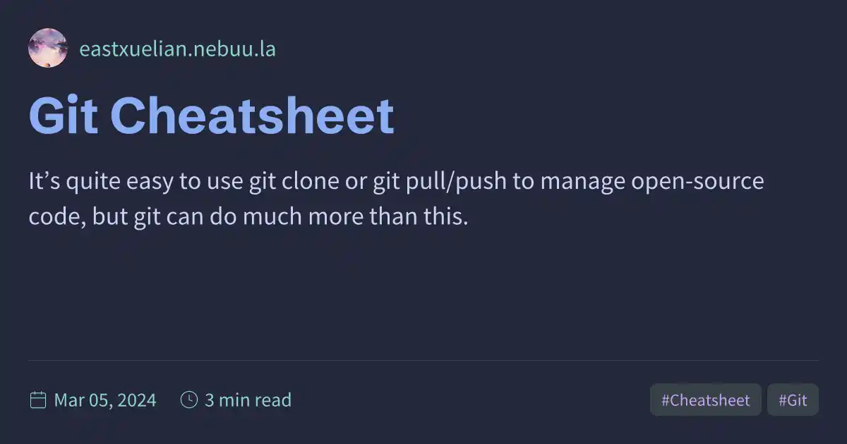 Git Cheatsheet